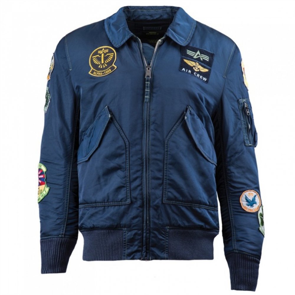 Летная куртка CWU PILOT X Alpha Industries™ сине-серого цвета