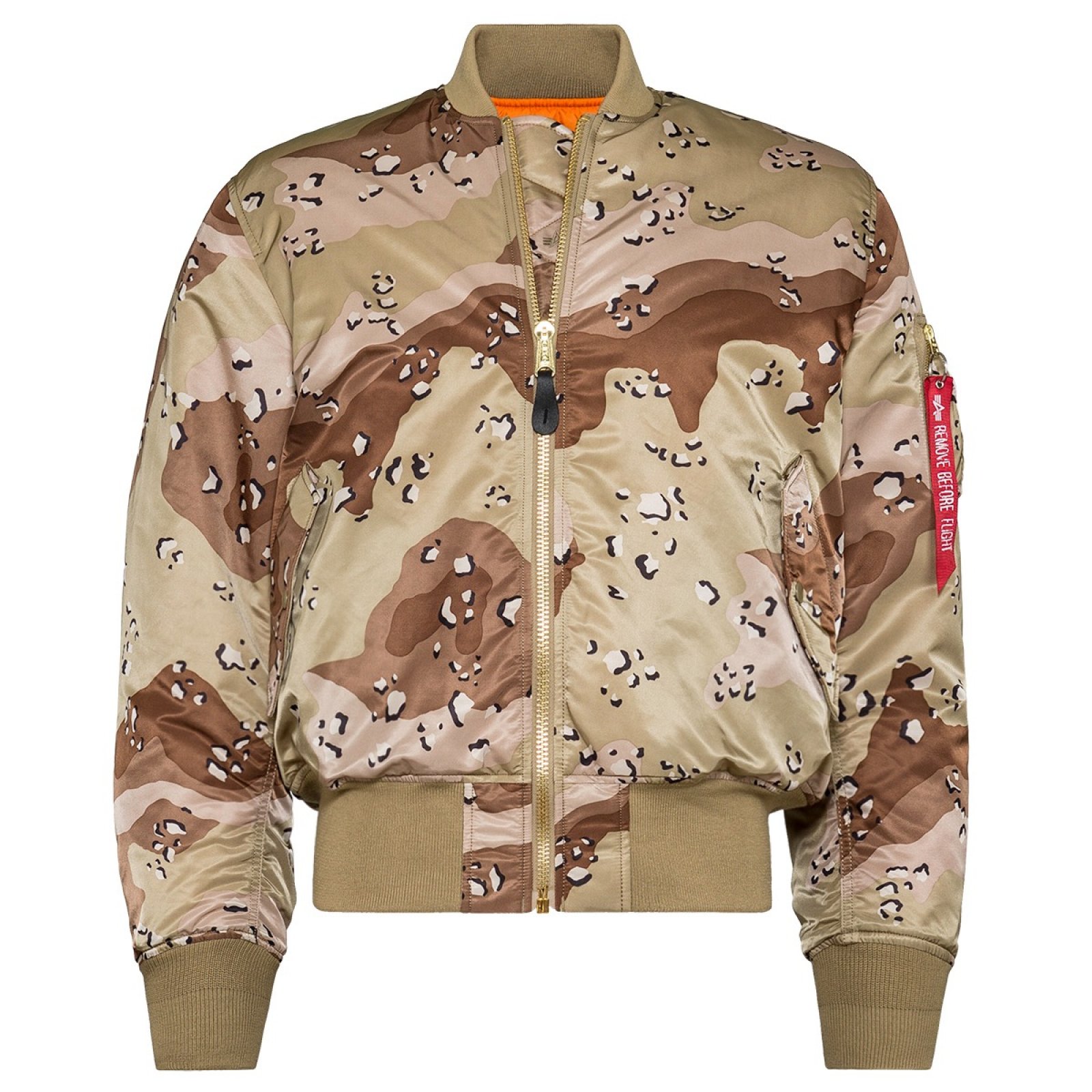 Бомбер MA-1 BLOOD CHIT BOMBER JACKET Alpha Industries™ цвет Chocolate ...