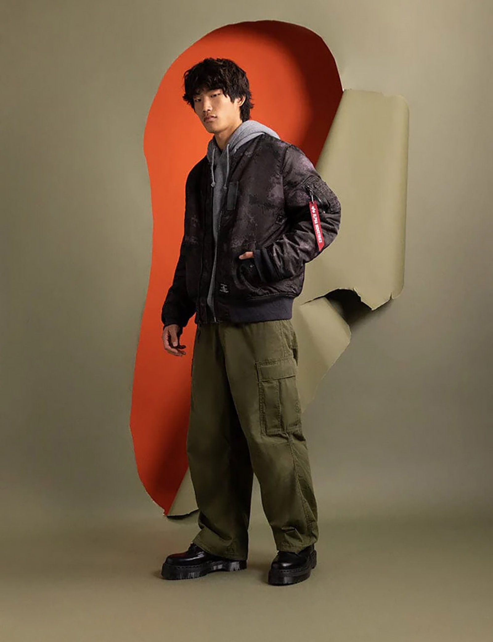 Мужской бомбер MA-1 MOD BOMBER JACKET Alpha Industries™ цвет "Black ...