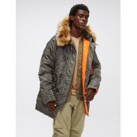 Alpha Industries SLIM FIT N-3B PARKA Цвет Sage Зимняя куртка зеленого цвета купить в Украине